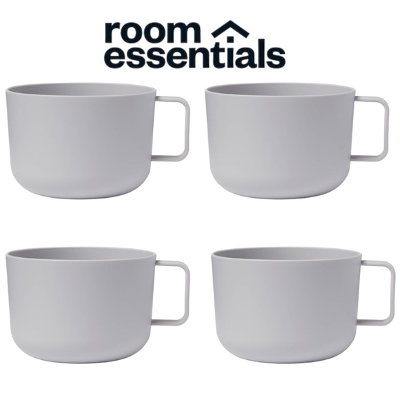 Room Essentials | Kitchen | New 4 X 3oz Plastic Soup Mug Room ...